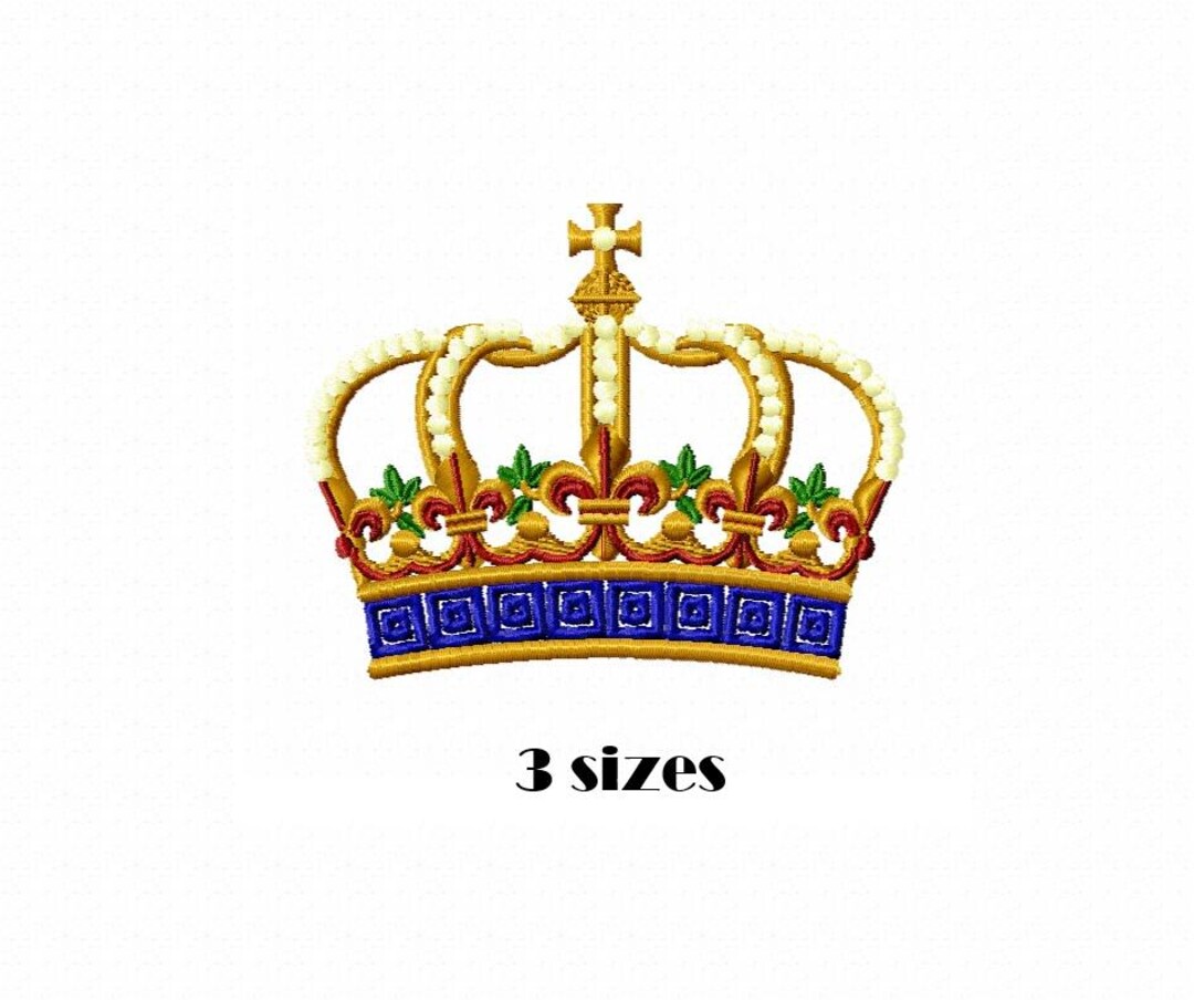 Royal Crown Embroidery Design • King Queen Tiara File• Princess ...