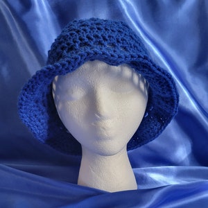 Handmade Crocheted Royal Blue Bucket Hat - Etsy