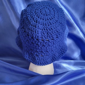 Handmade Crocheted Royal Blue Bucket Hat - Etsy