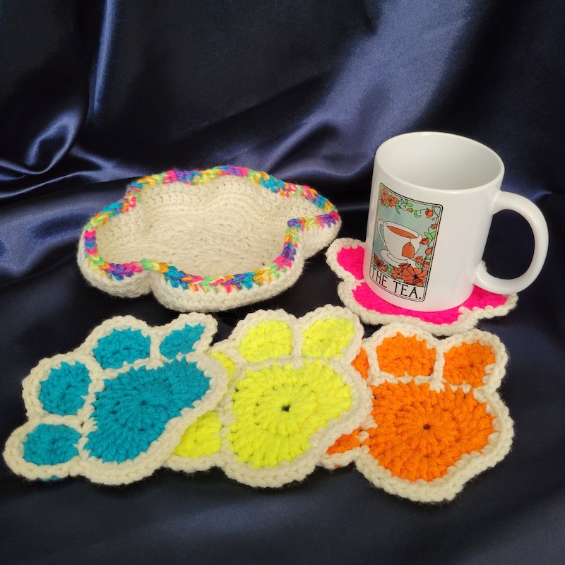 Paw Print Coasters - Etsy