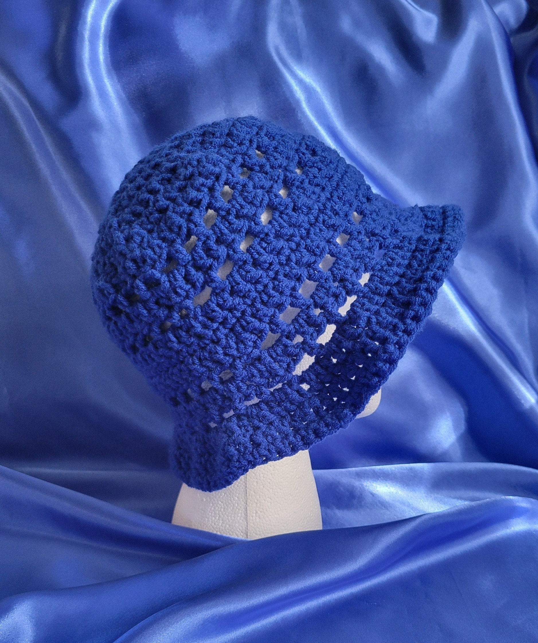 Handmade Crocheted Royal Blue Bucket Hat - Etsy