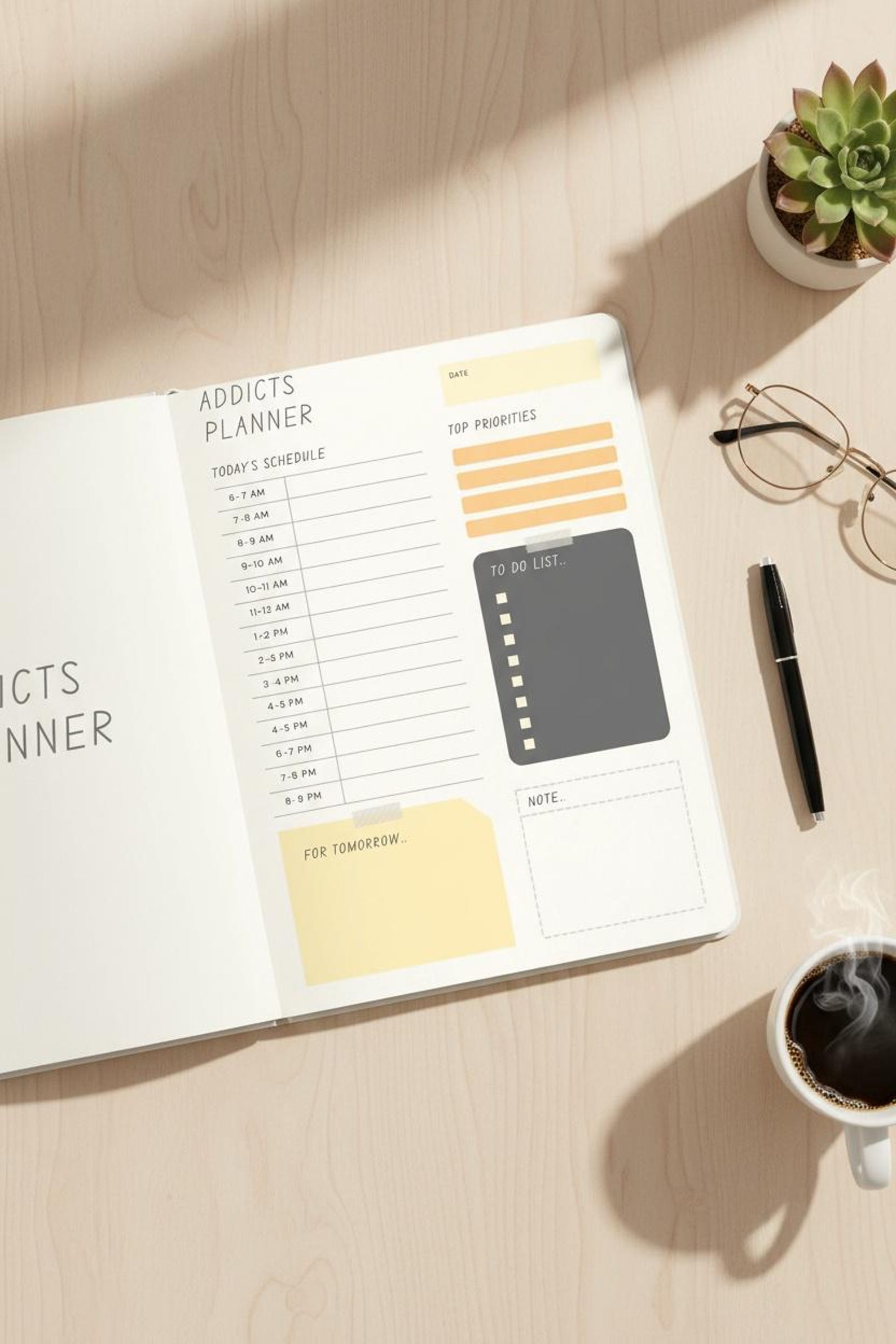 Daily Planner for Planner Addicts, Printable & Digital PDF, 2025 2026 ...