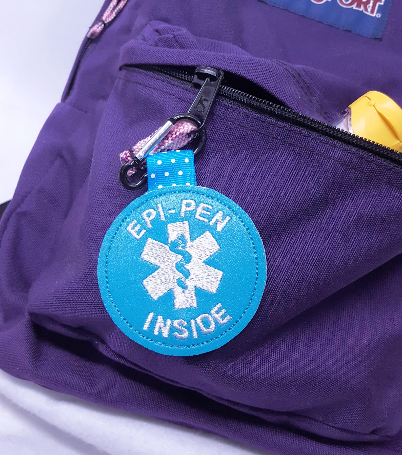 Medical Alert Tag "epi-pen Inside" Label Teal Food Allergy Awareness ...