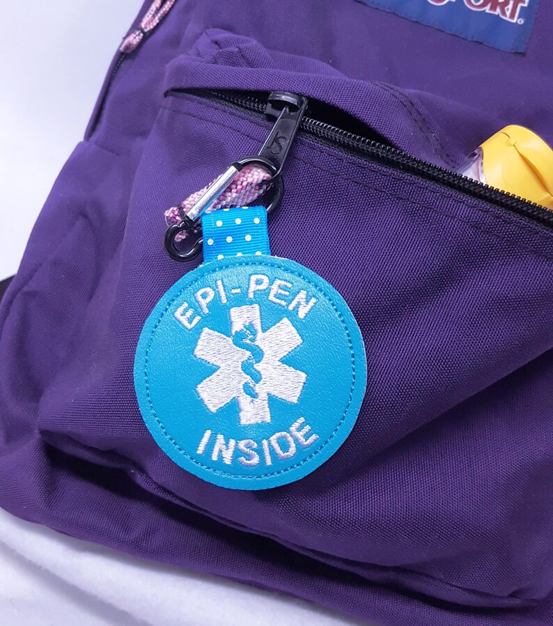 Medical Alert Tag "epi-pen Inside" Label Teal Food Allergy Awareness ...