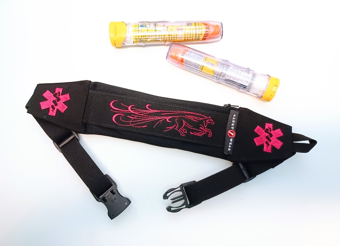 Horse Design Waist Pack With Medical Alerts Medicine Case for Auviq ...