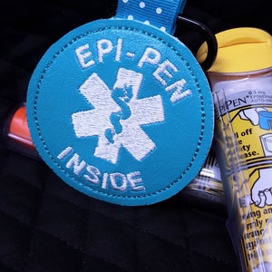 Medical Alert Tag "epi-pen Inside" Label Teal Food Allergy Awareness ...