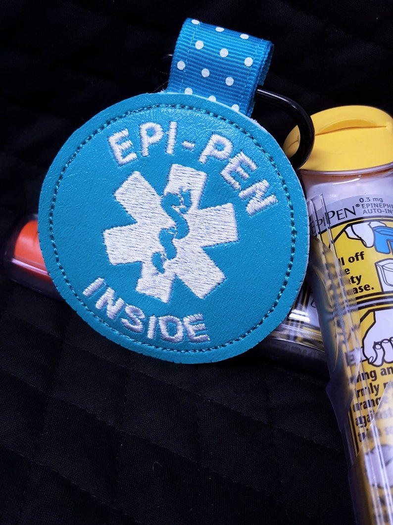 Epi-pen Inside Tag Teal Food Allergy Awareness Backpack Medical Alert ...