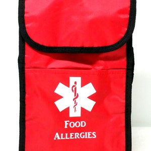 Insulated Custom Food Allergy Lunch Bag / Medicine Case / First Aid ...