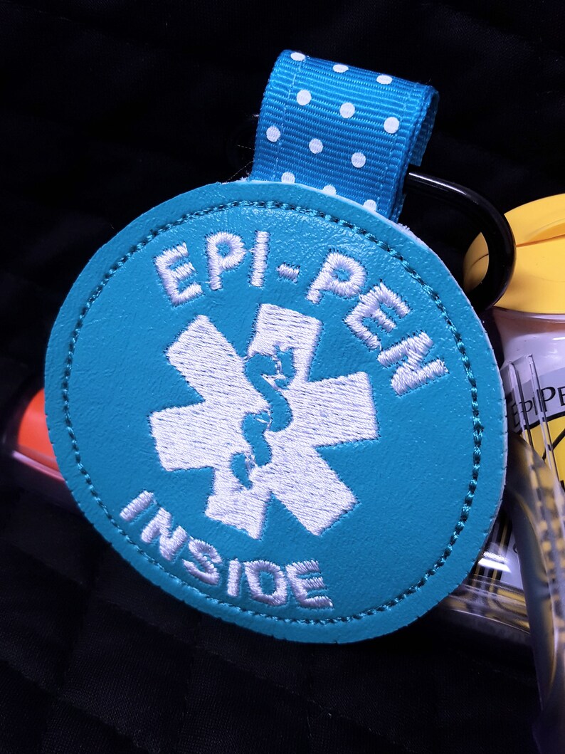 Medical Alert Tag "epi-pen Inside" Label Teal Food Allergy Awareness ...