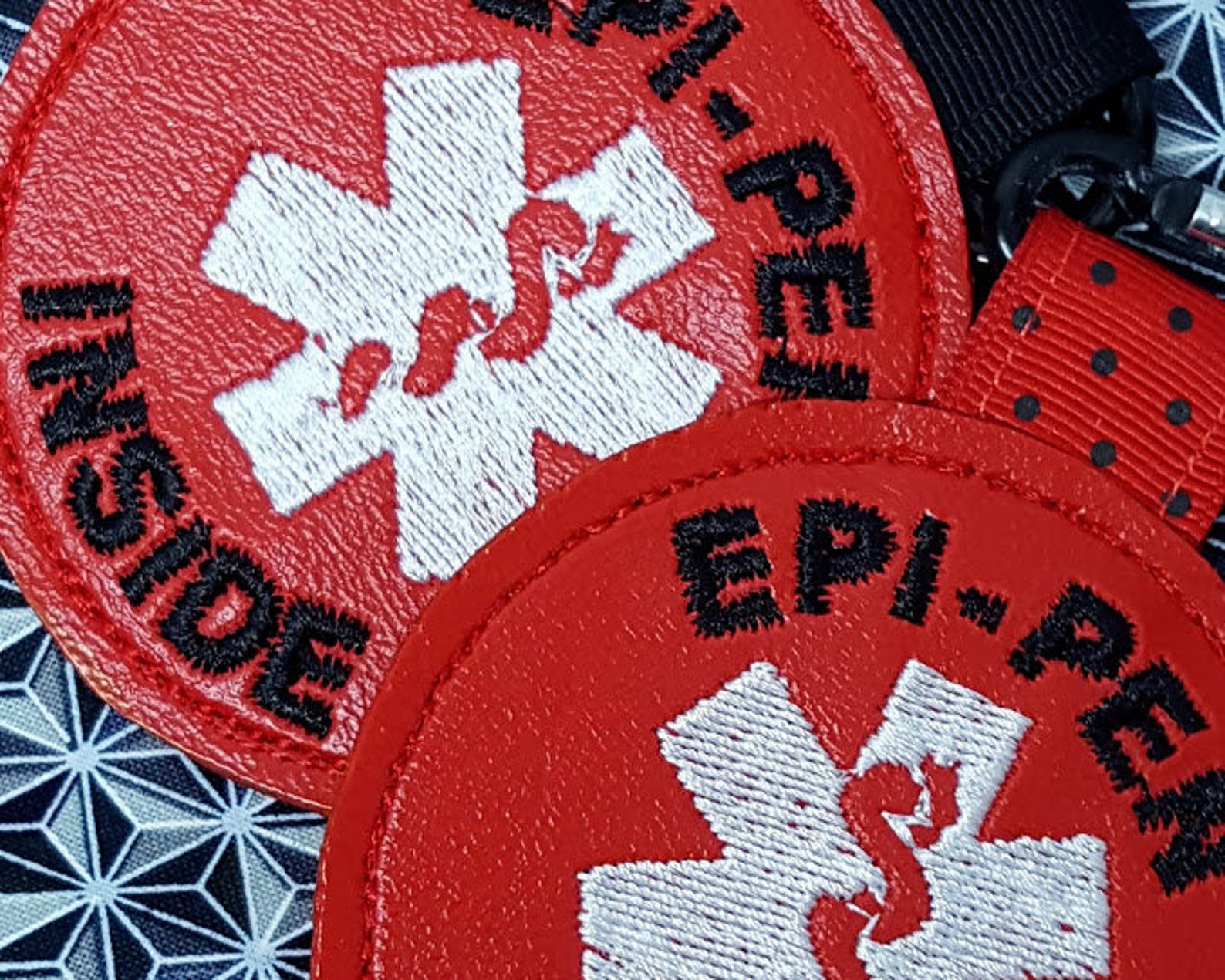 Medical Alert Tag "epi-pen Inside" Label Red White Food Allergy ...