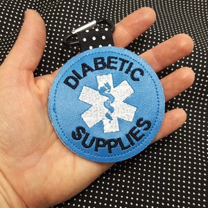 Diabetic Medical Alert Tag "diabetic Supplies" Label Red White Diabetic ...
