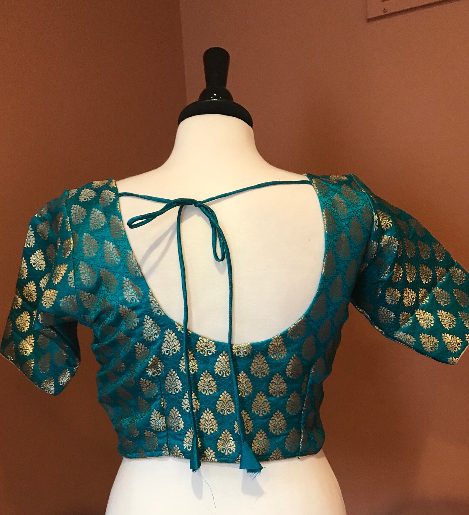 Saree Blouse Top Choli Sari Crop Top Brocade Silk Satin - Etsy