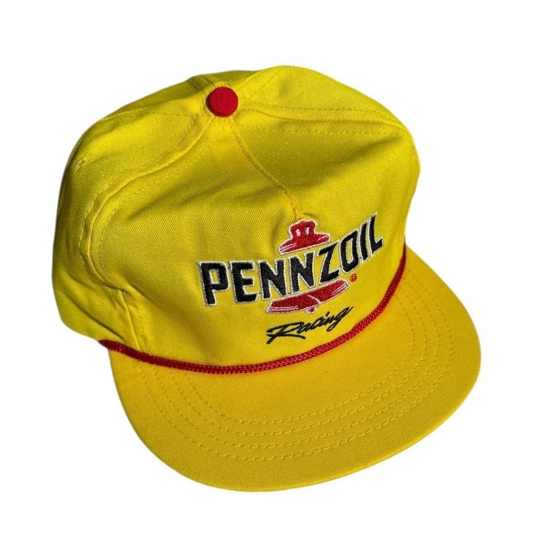 PENNZOIL Racing Hat Cap Yellow Red Adjustable Cali Fame Vintage - Etsy