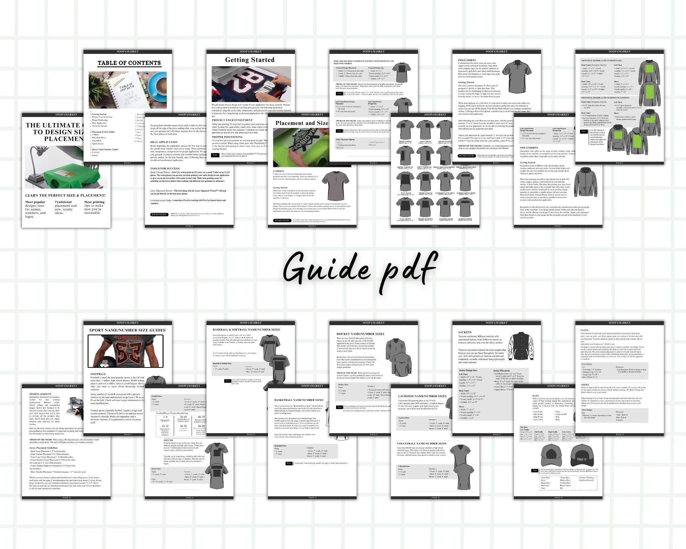 The Ultimate T-shirt Placement Guide With Alignment Tool - Etsy