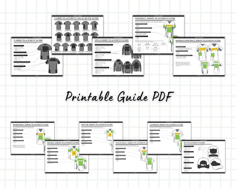 The Ultimate T-shirt Placement Guide With Alignment Tool - Etsy