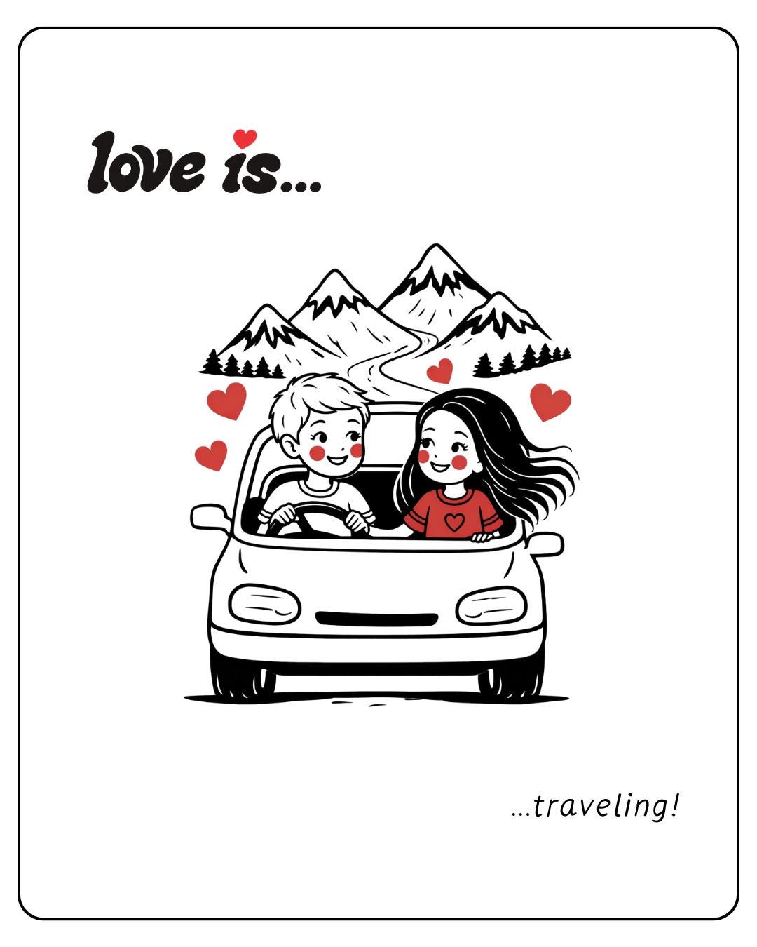 Love Is... Card Set – Hand-drawn Couple Illustrations, Valentine's Day ...