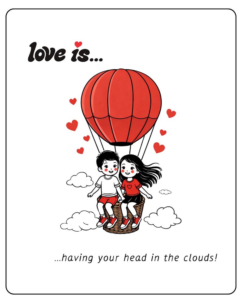 Love Is... Card Set – Hand-drawn Couple Illustrations, Valentine's Day ...