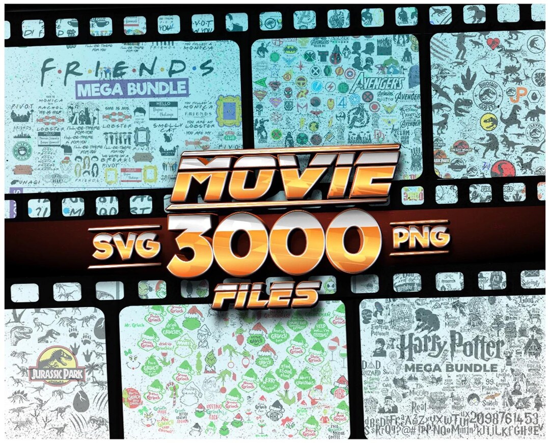 Movie SVG Bundle, Cricut & Shirt Designs, 2900+ Files (instant Download ...