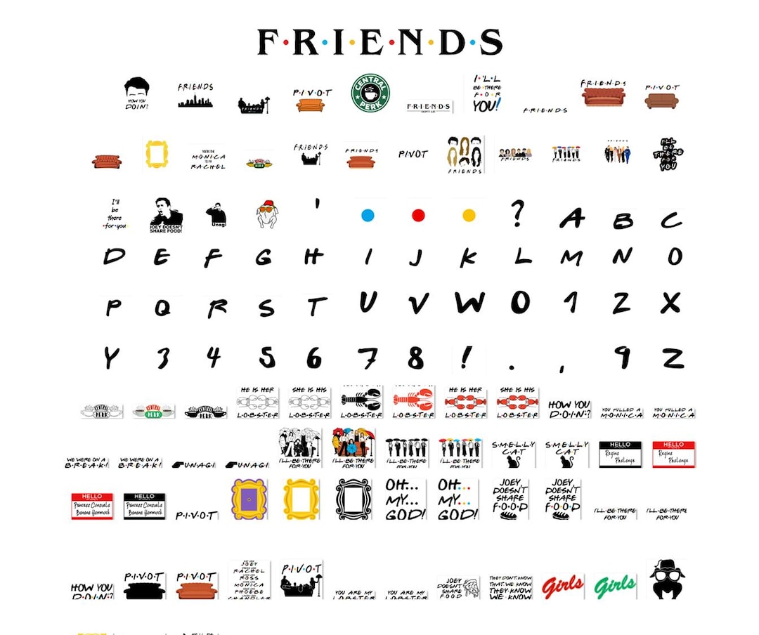Friends SVG Bundle and PNG Files for Cricut and Silouhette - Etsy