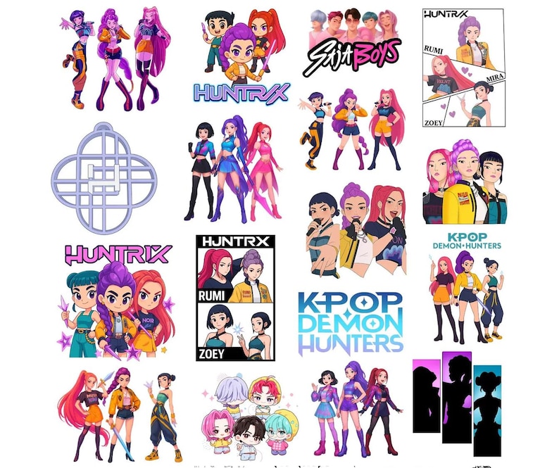 Kpop Demon Hunters, Png Design, Kpop Idol Group Shirt,saja Girls Bands ...