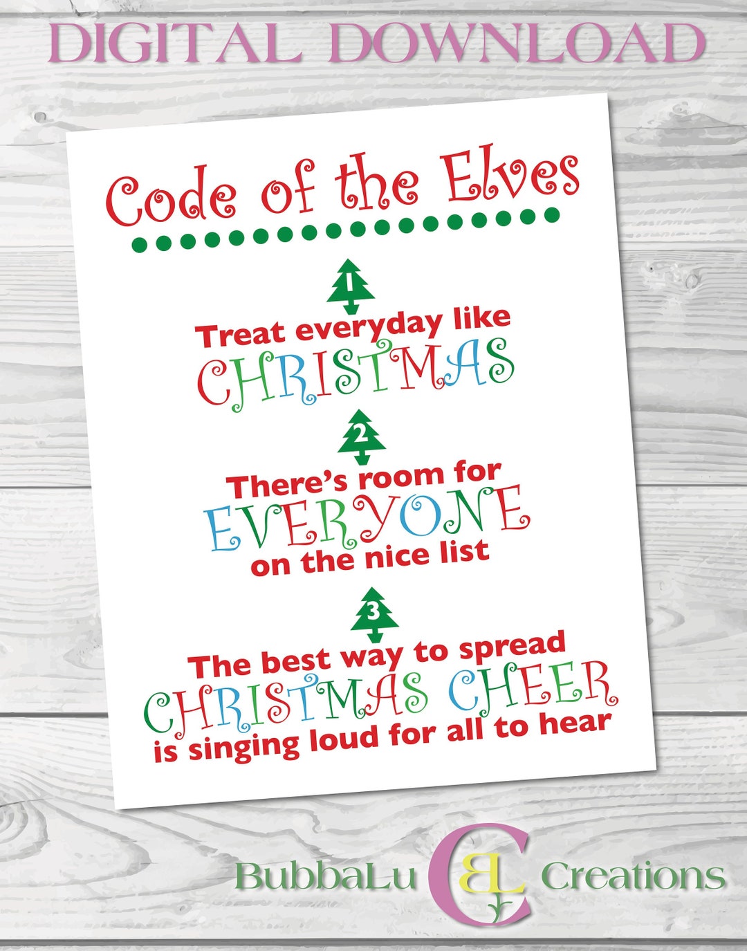 Elf Movie Artwork-digital DOWNLOAD. 8x10 Holiday Artwork. Subway Art ...