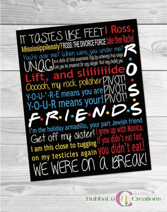 Friends Tv Show One-Liners 60 Photos - Moonagedaydream.film