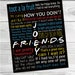 Friends TV Show Character Quotes. DIGITAL DOWNLOAD. Friends Show Art ...