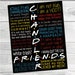 Friends TV Show Character Quotes. DIGITAL DOWNLOAD. Friends Show Art ...
