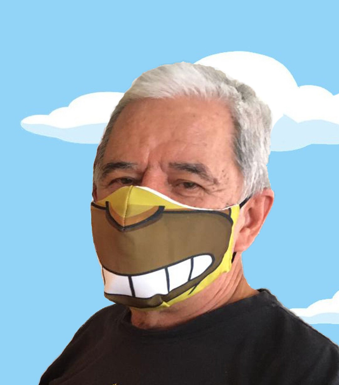 Homer Simpson Face Mask: Funny Sublimation Print, Costume Mask - Etsy