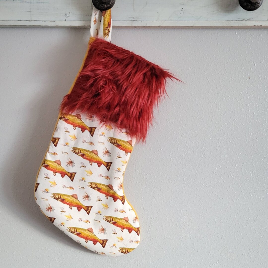 TROUT Christmas Stocking Fly Fishing Stocking Christmas Stocking Trout ...