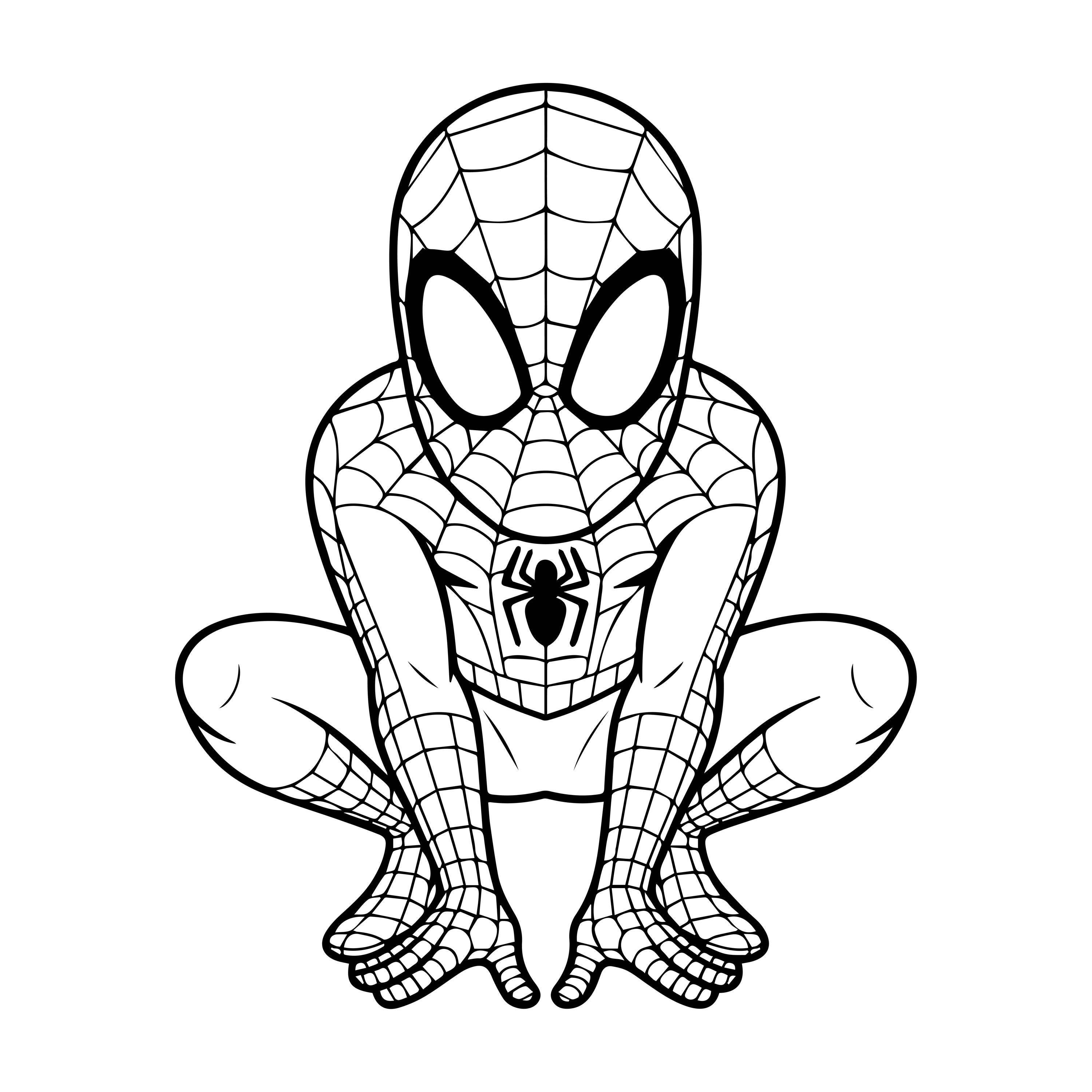 Spiderman Outline SVG PNG : Bold Silhouette for Cutting Projects ...