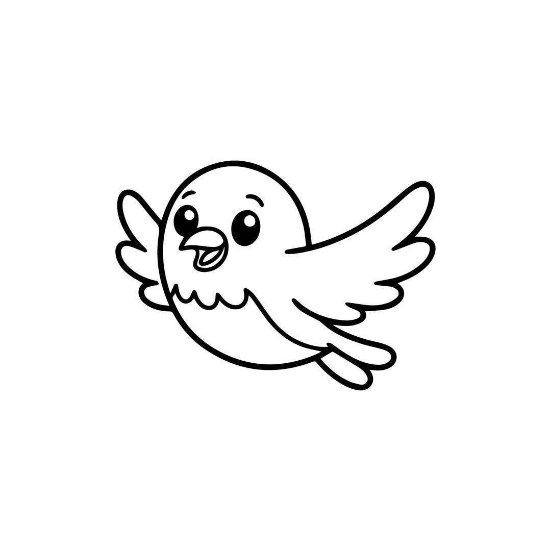 Smiling Bird Svg : Minimalist Design for Cricut & Silhouette (digital ...
