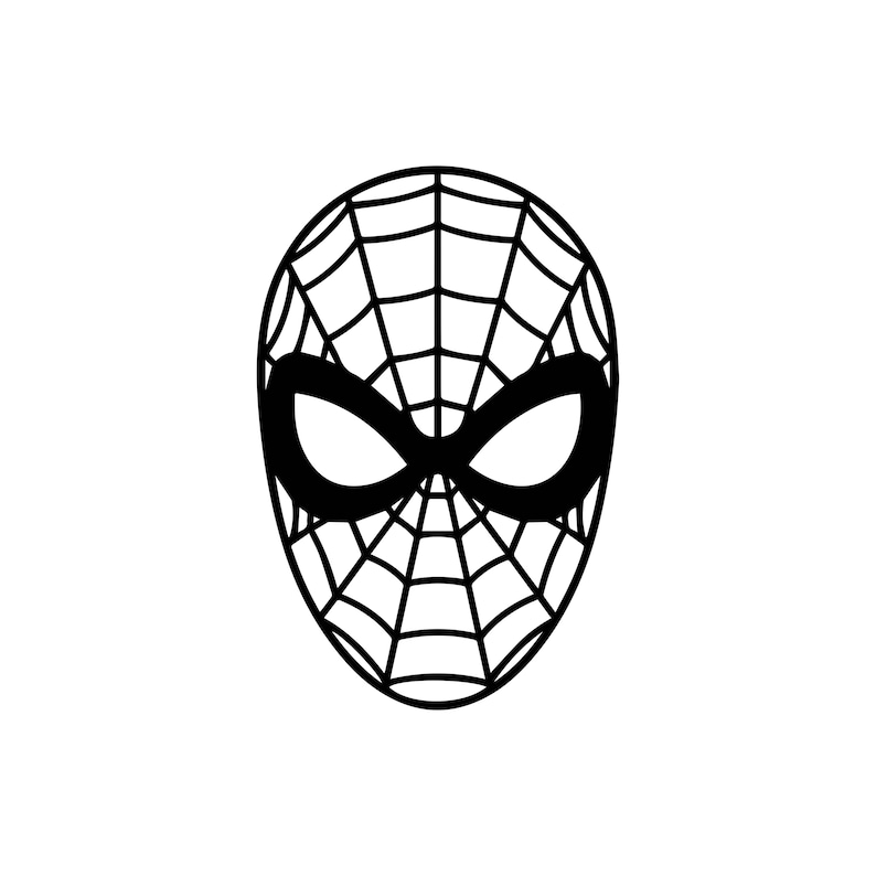 Spiderman Mask SVG | Cricut Silhouette Superhero Clipart, (digital ...