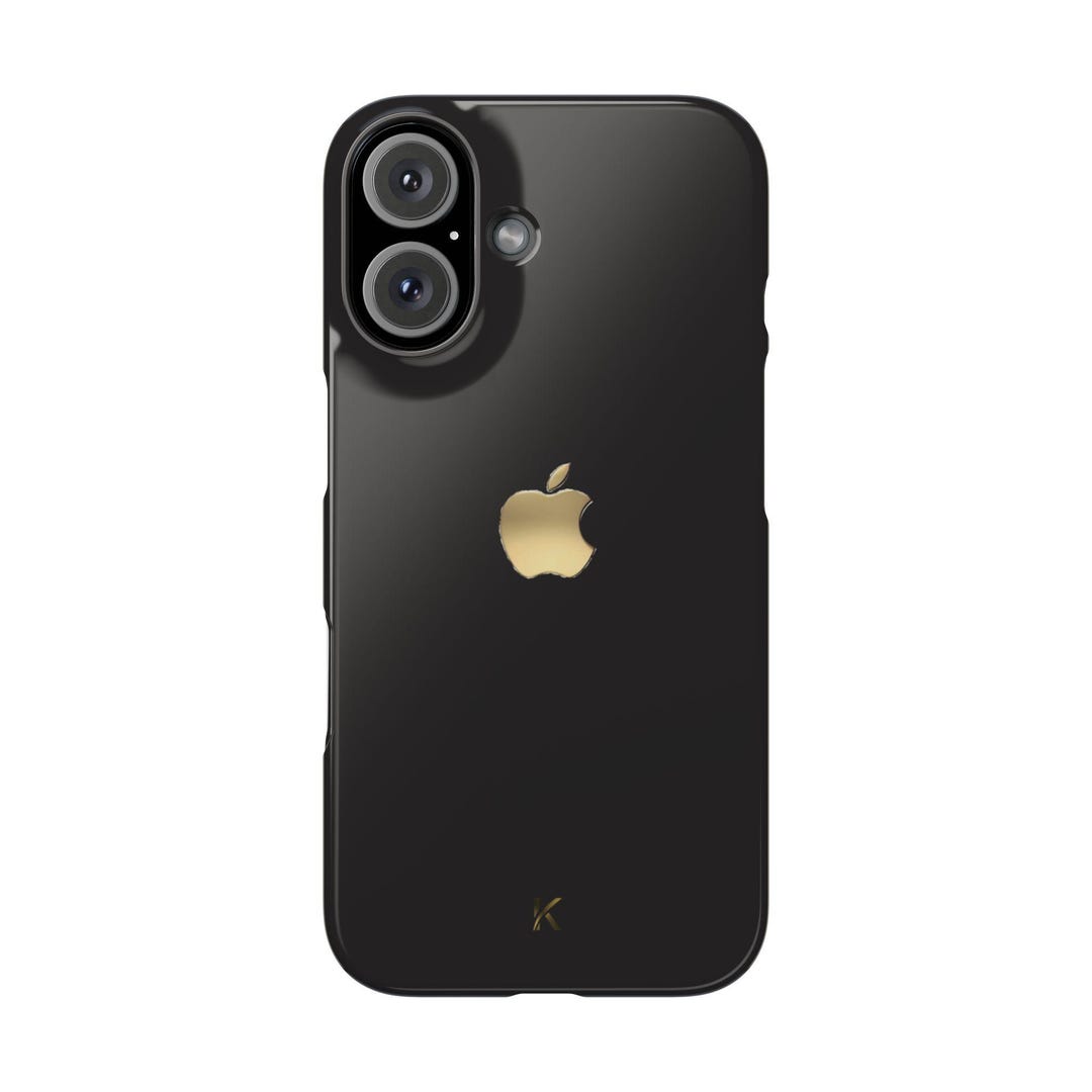 Minimal Gold Apple Logo Phone Case | Clear Snap Case for iPhone - Etsy