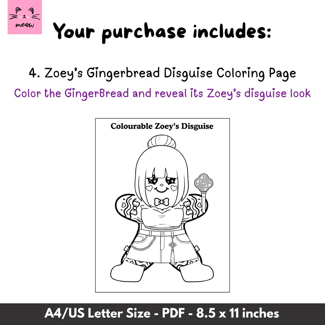 Disguise a Gingerbread as Zoey, Gingerbread in Zoey Disguise, Printable ...