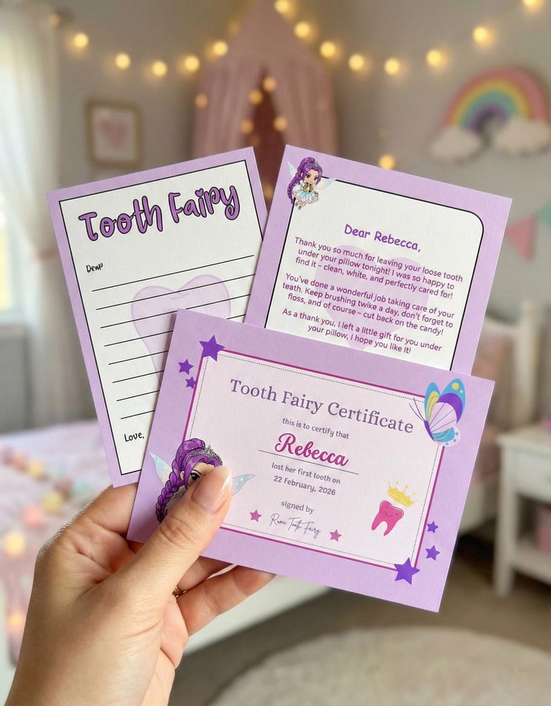 Editable Tooth Fairy Letter & Certificate, Kpop Huntrix Theme, Rumi ...