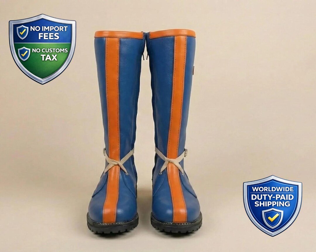 Goku Cosplay Boots | Blue & Orange Anime Saiyan Boots | Handmade ...