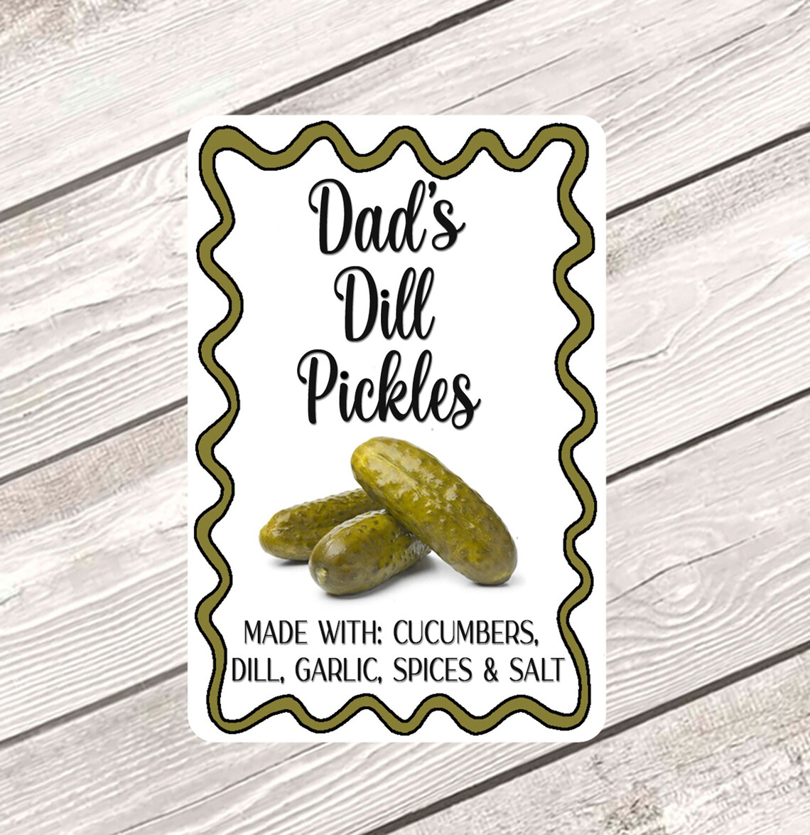 Dill Pickle Label, Bread and Butter Pickle Stickers, Pickle Gifts ...