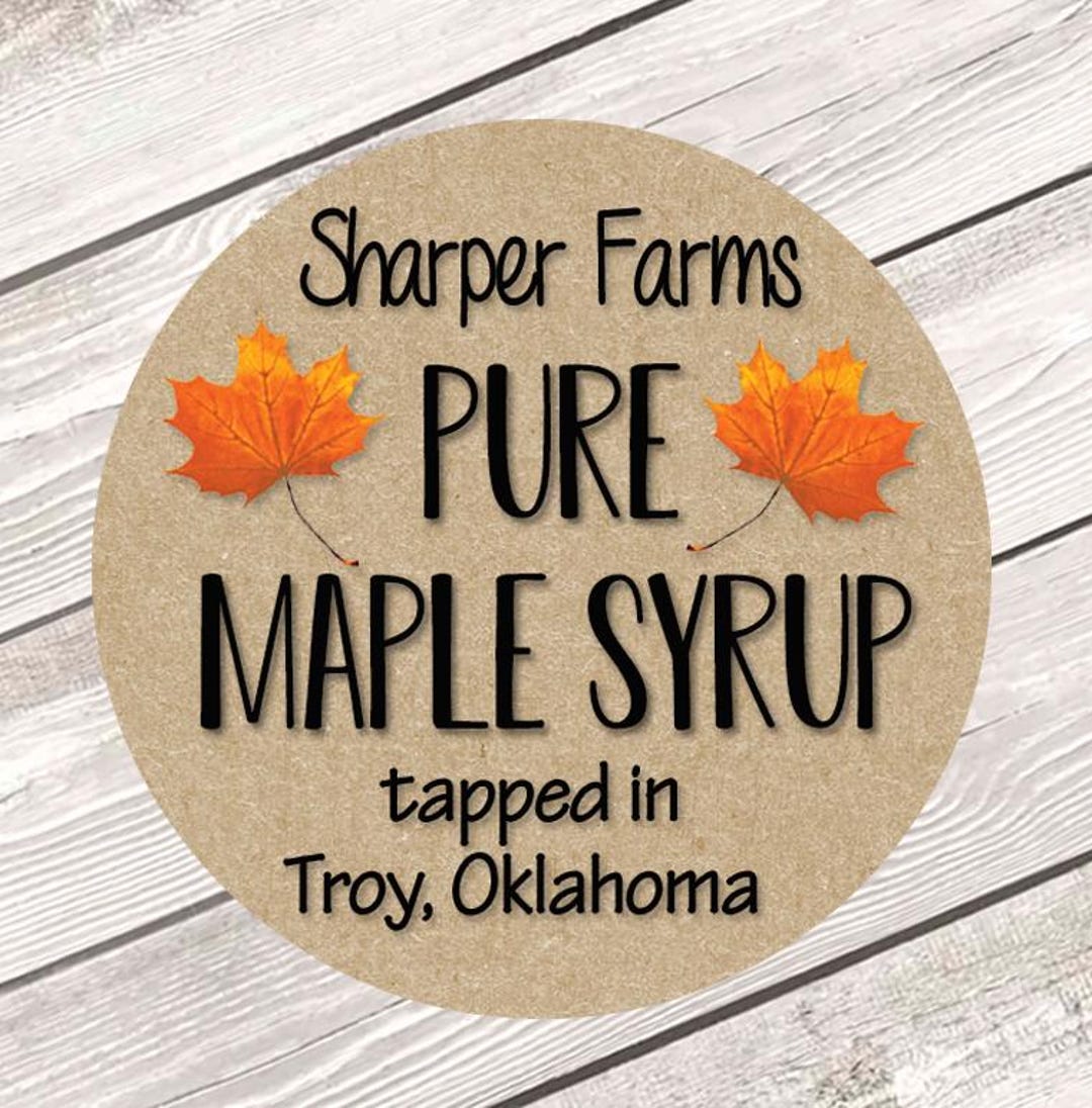 Custom Maple Syrup Canning Bottle Mason Jar Labels, Personalized Maple ...