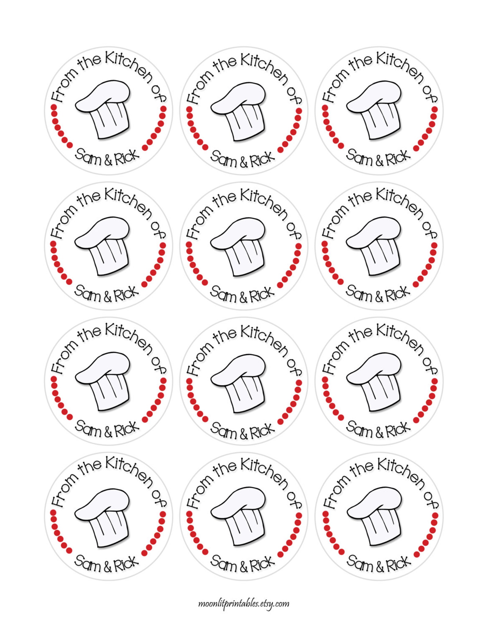 From the Kitchen Of Chef Stickers Kitchen Stickers Chef Hat - Etsy