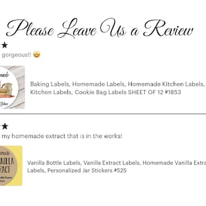 Homemade Baking Label, From the Kitchen of Label, Baking Gift Label ...