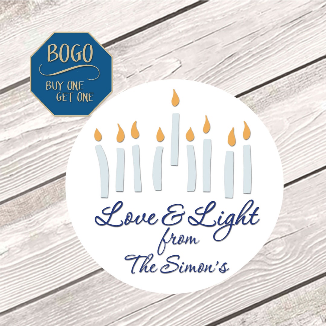 Hanukkah Gift Stickers Festival of Lights Stickers Chanukah - Etsy