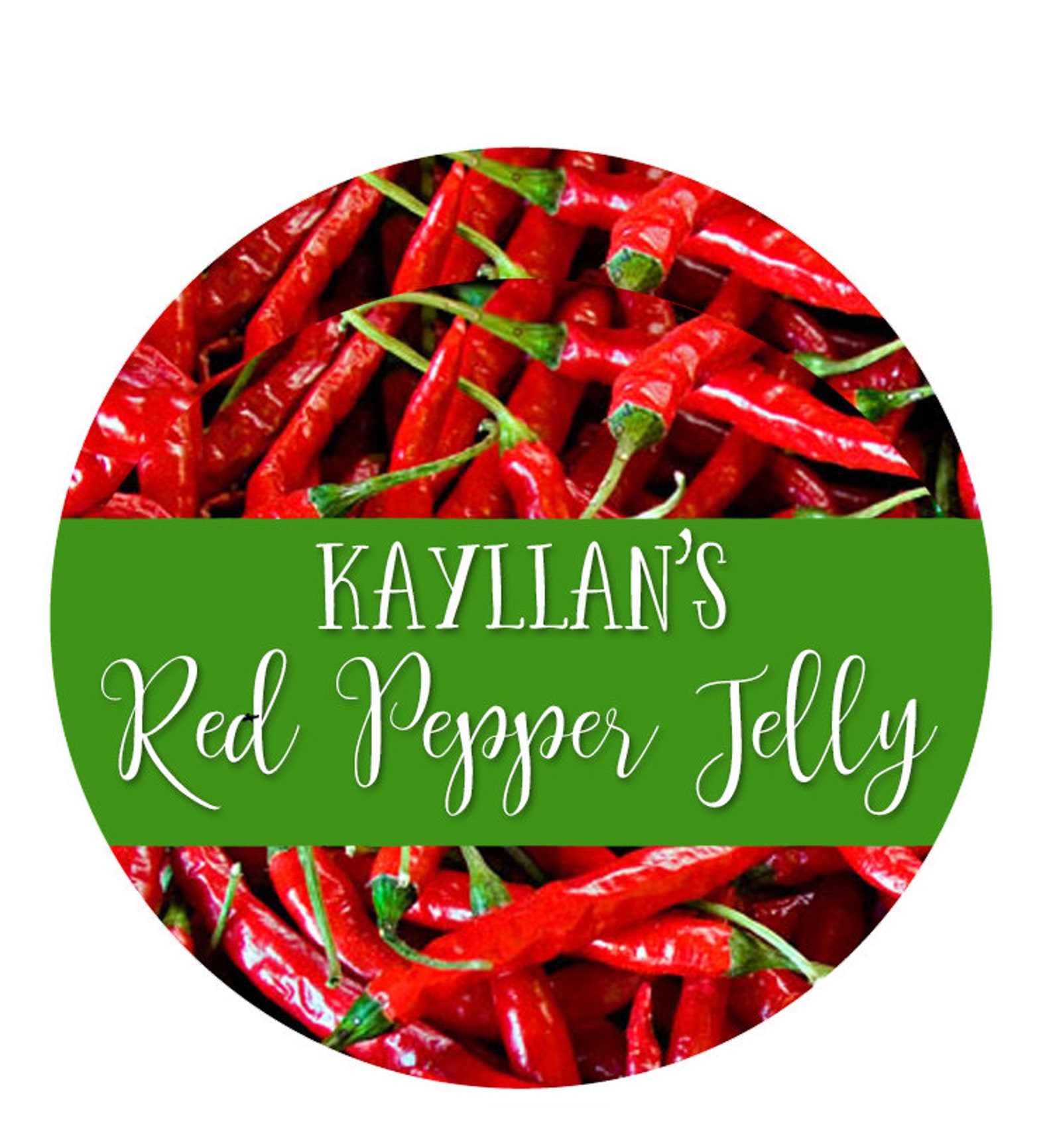 Canning Labels Mason Jar Labels Red Pepper Jelly Labels | Etsy