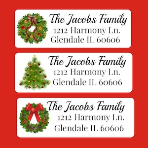Christmas Address Label, Return Address Label, Christmas Envelope Seal ...