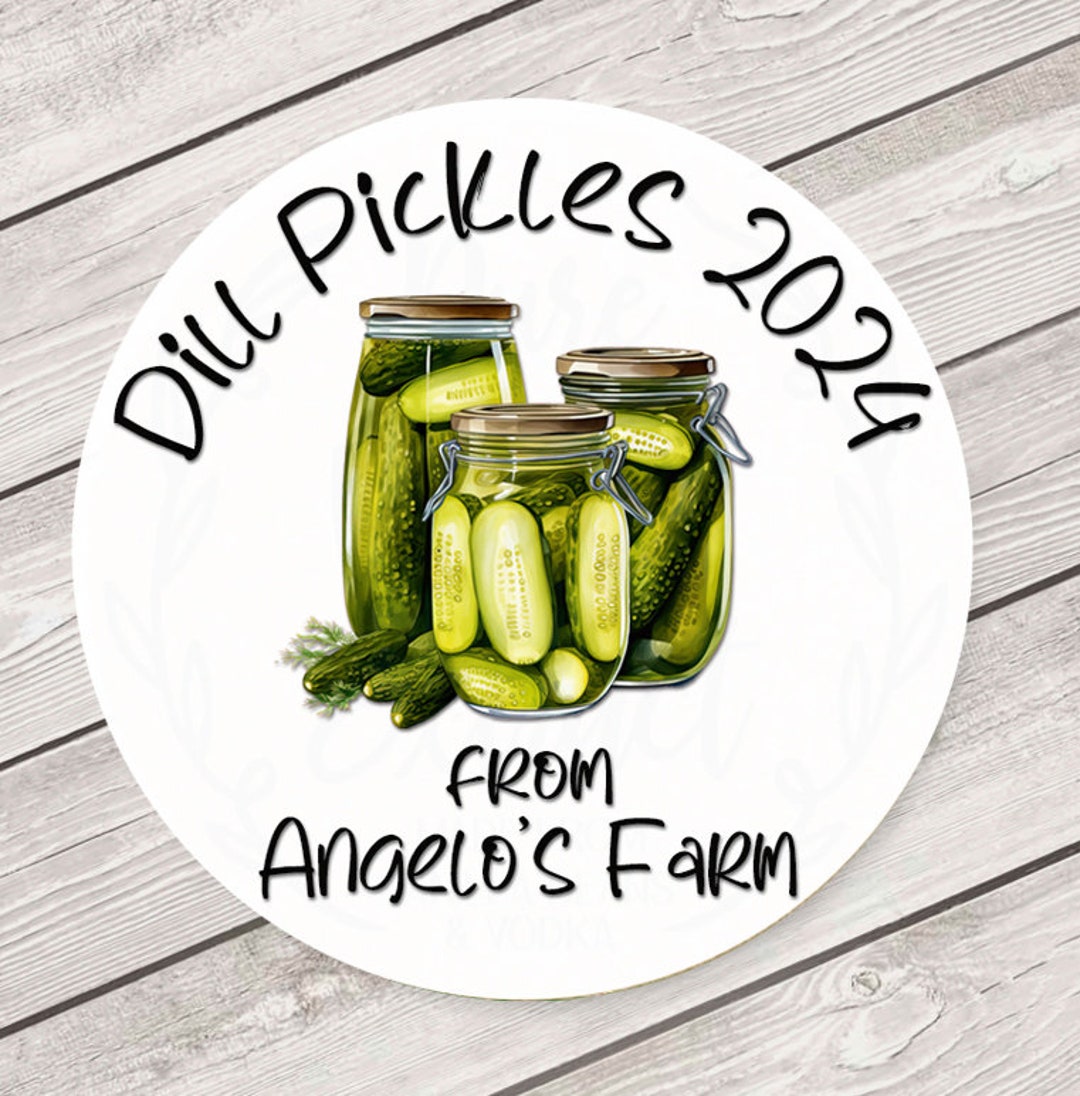 Pickle Jar Labels, Homemade Pickle Labels, Mason Jar Labels, Dill ...