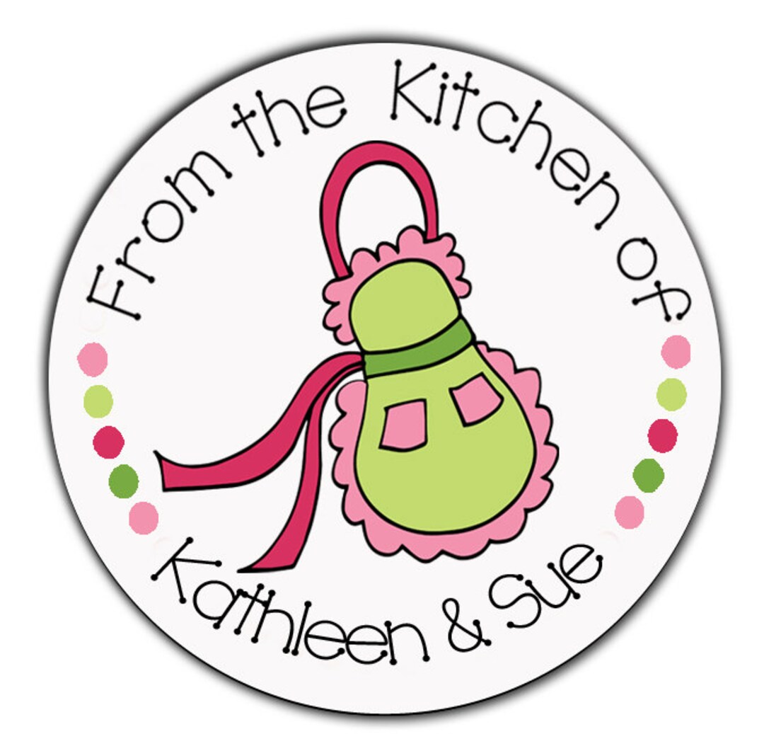 Personalized Stickers, From the Kitchen Of, Kitchen Stickers, Cookie ...
