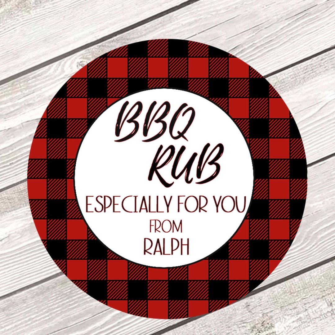 BBQ Rub Labels, Personalized Labels for Spice Bottles, BBQ Dry Rub and ...
