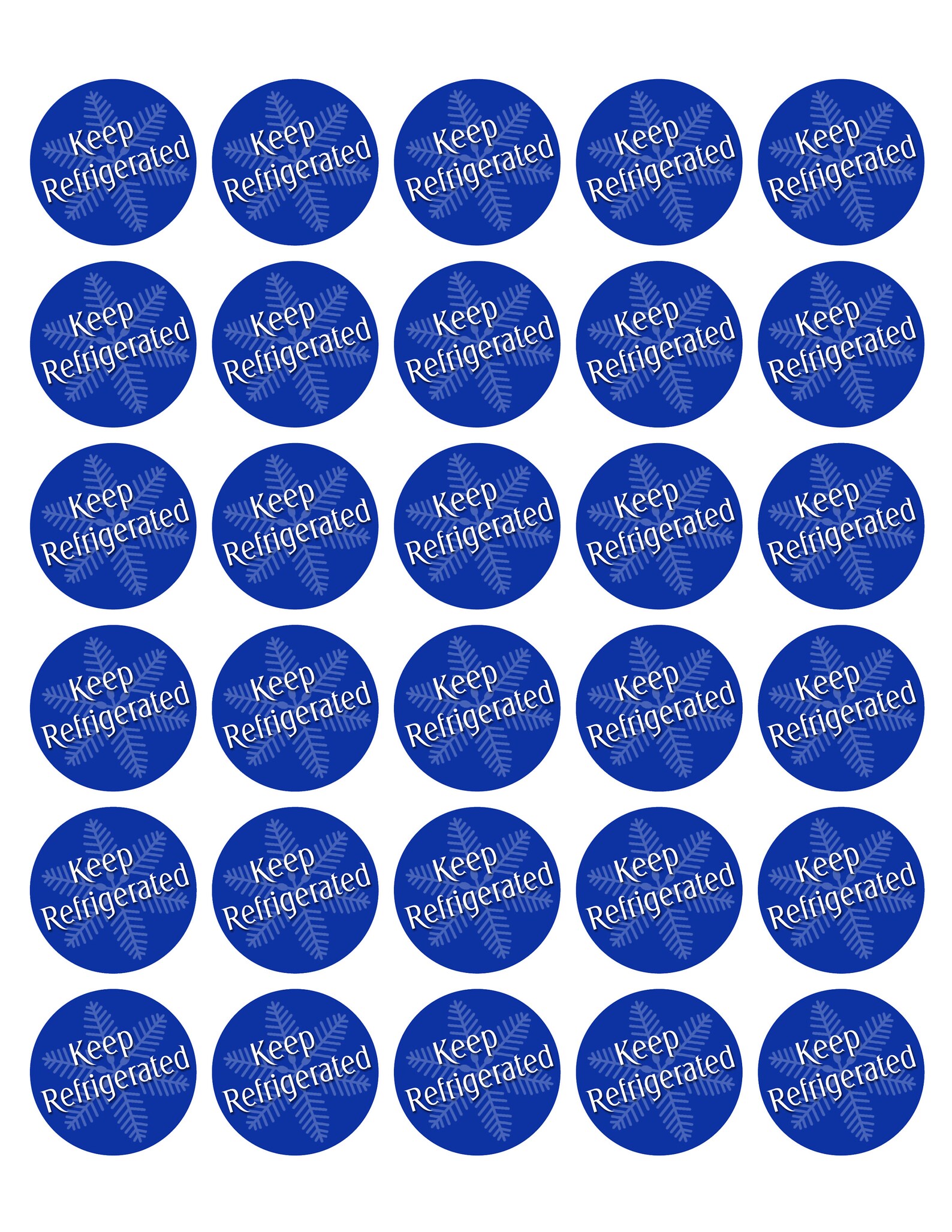 Keep Refrigerated Labels Refrigerator Stickers Baking | Etsy