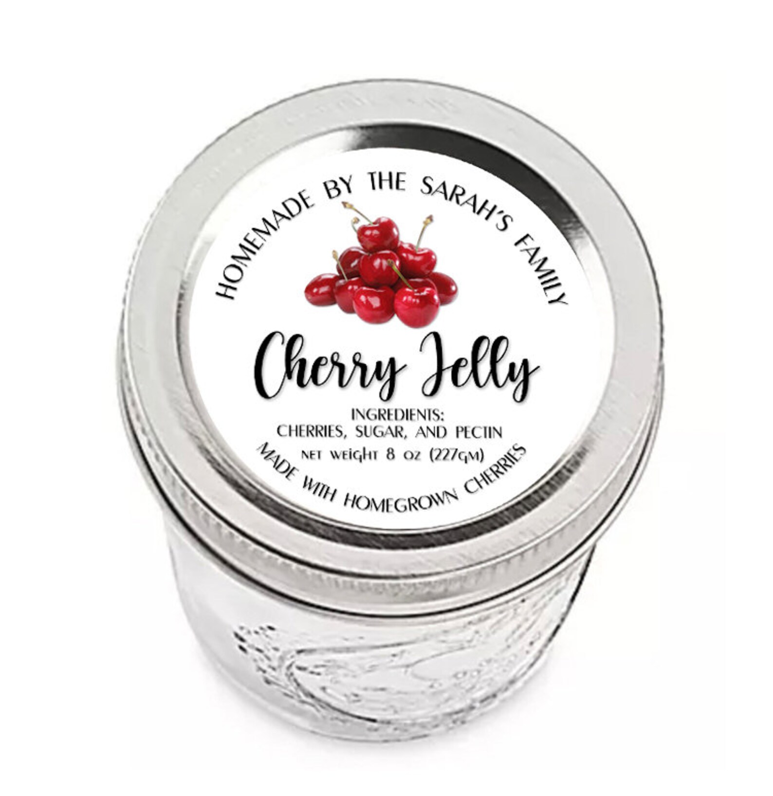 Personalized Round Printed Labels for Jam and Jelly, Custom Homemade ...
