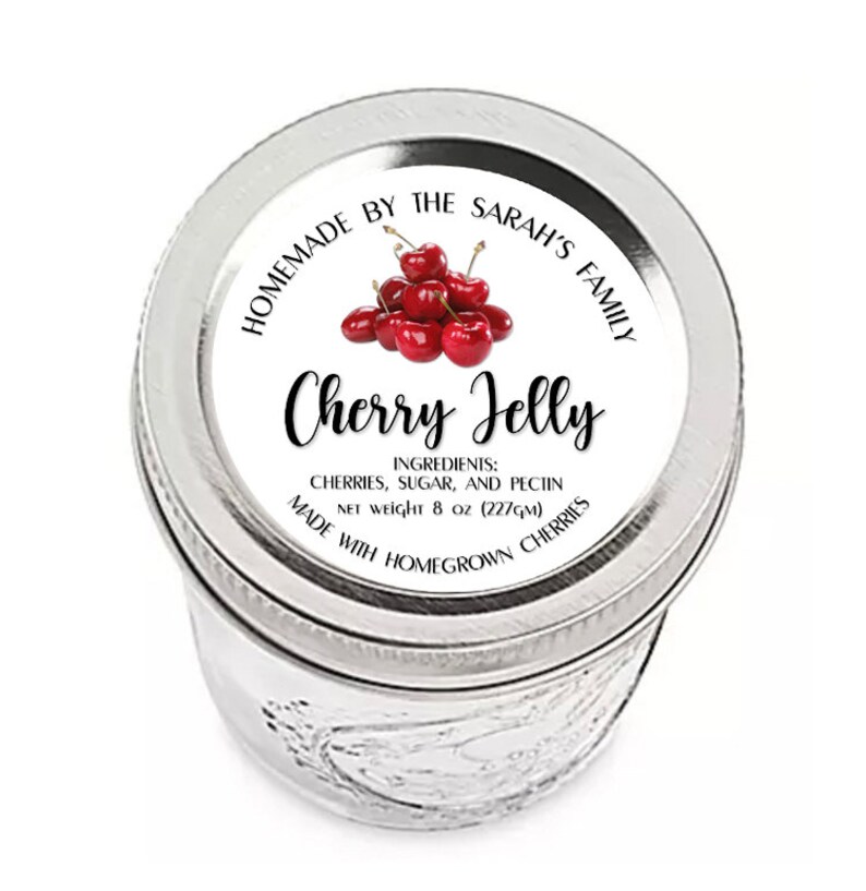 Personalized Round Printed Labels for Jam and Jelly, Custom Homemade ...